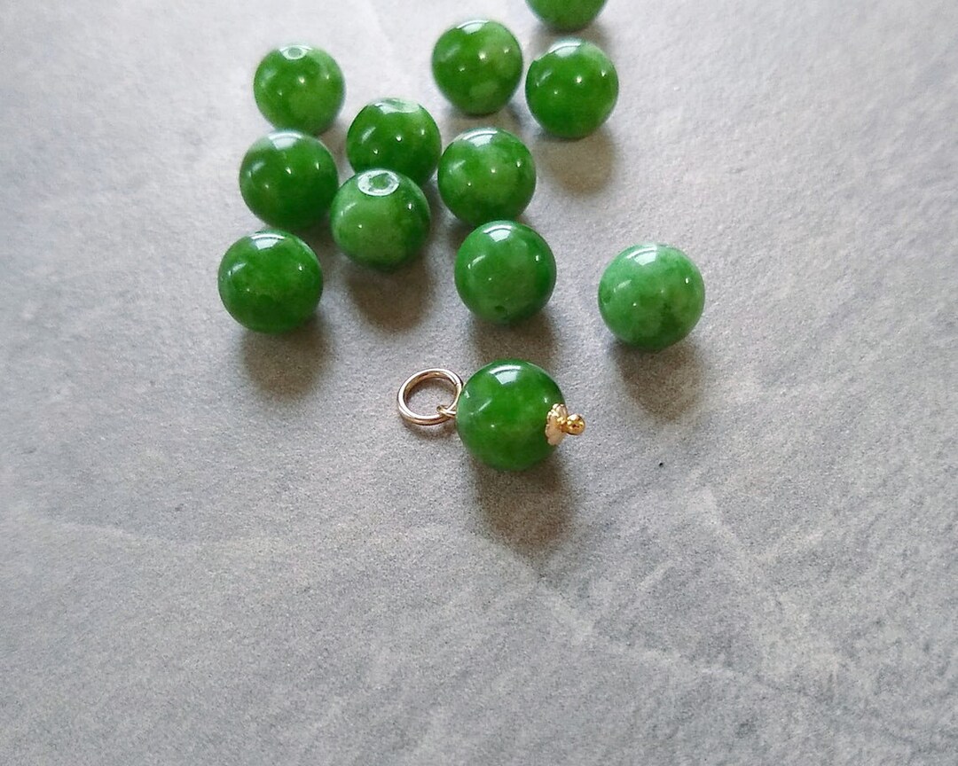 Simple Maw Sit Sit Albite Jade Charm Wire Wrapped in Silver, Gold, or ...