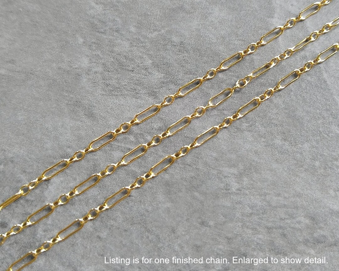2mm LONG & SHORT - Necklace Chain - 14k Gold Chain Necklace - Dainty ...