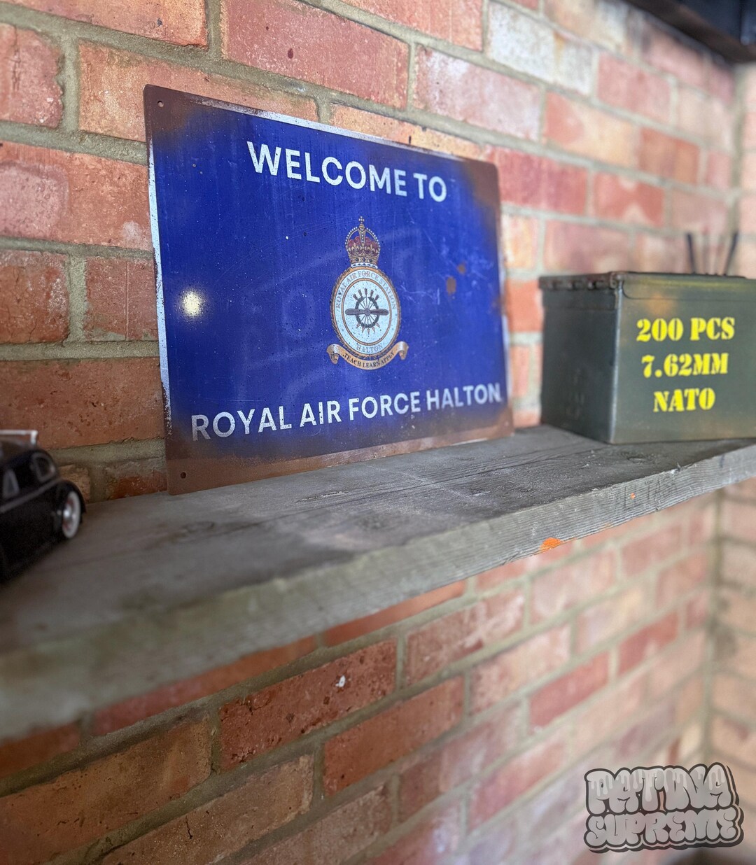 RAF Halton Metal Sign: Vintage Style Real Rust Mancave Decor - Etsy UK