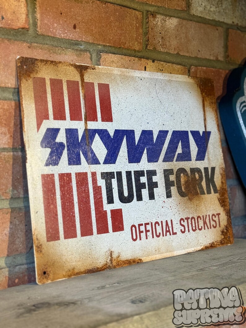 Skyway BMX Sign- 80's - Rusty - Bicycle - Vintage Effect Sign - Mancave ...