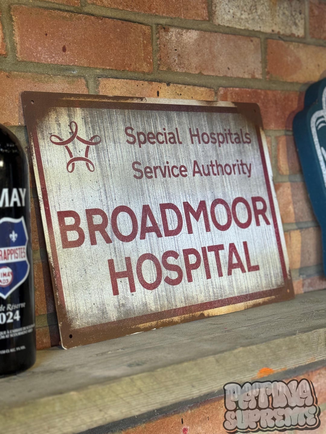 Broadmoor Hospital Sign | Rusty Sign | Vintage Style Sign | True Crime ...