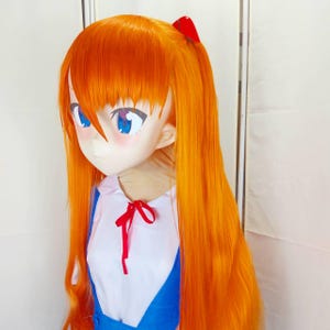 Kigurumi Mask With Costumes Asuka Anime Cosplay Animegao - Etsy