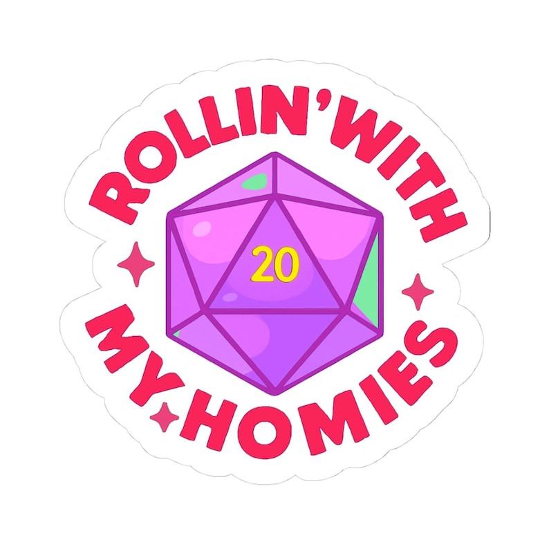 Rollin' With My Homies D20 Vinyl Sticker - Etsy