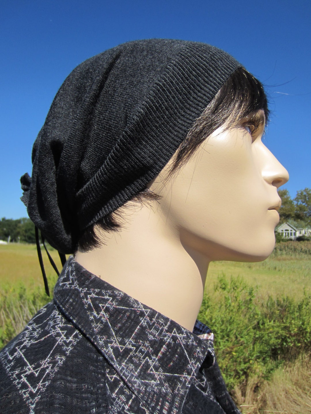 Wool Hat, Men's Italian Merino Wool Basic Charcoal Gray or Black Hat ...