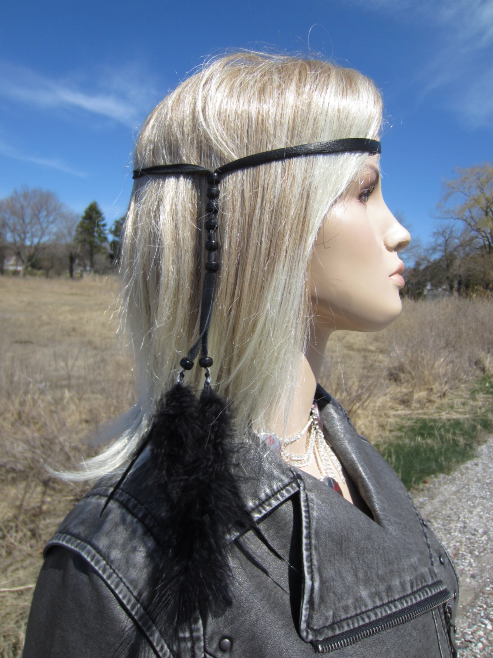 Bead Hair Wrap Ties Bohemian Accessories Leather Beaded - Etsy