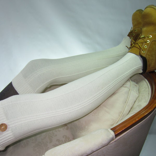 Cream Boot Socks - Etsy