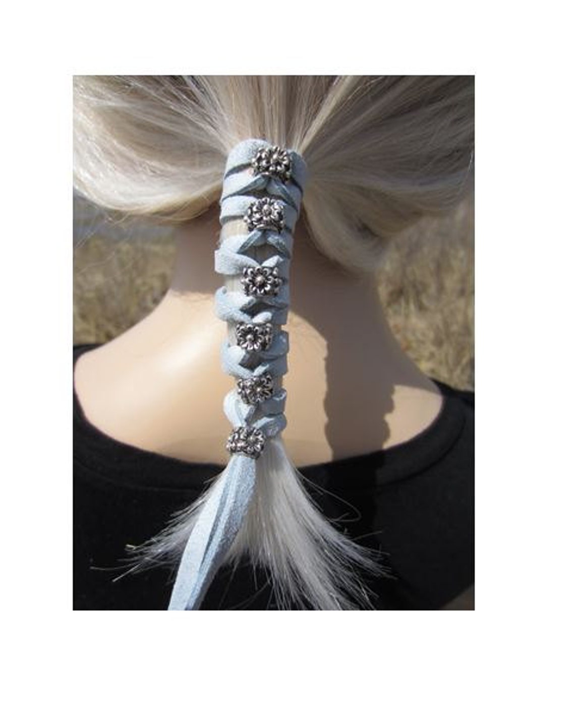 Hair Accessories Leather Hair Ties, Beaded Wraps Bohemian Clothing ...