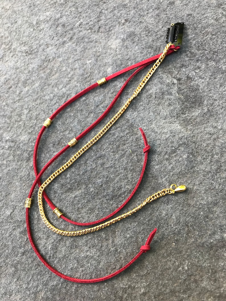 Braid in Bohemian Hair Styles Leather Wrap Tie Beaded Black - Etsy