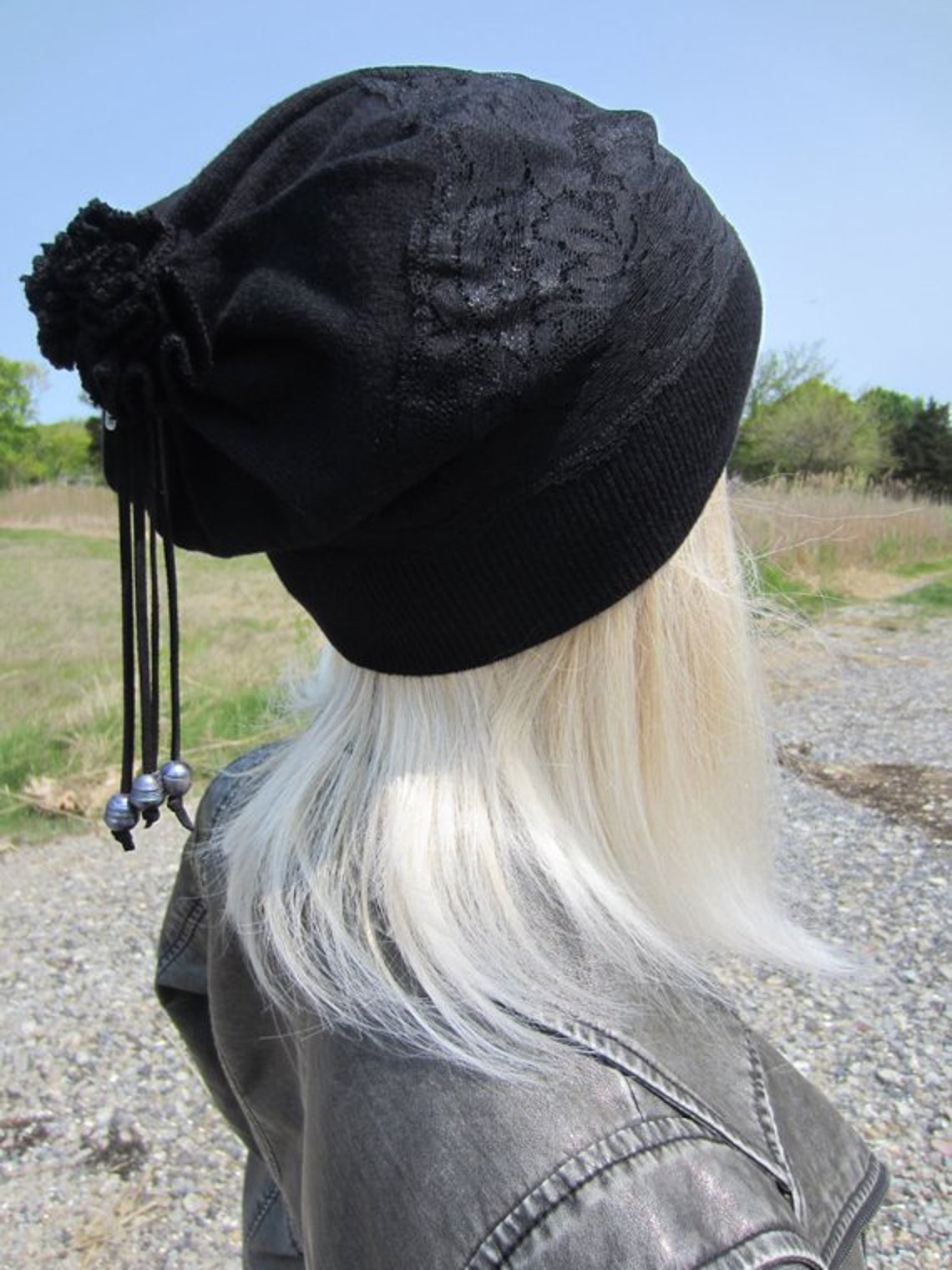 Ivory LACE Summer Wedding Hat Slouchy Beanie Bohemian Wedding Style ...