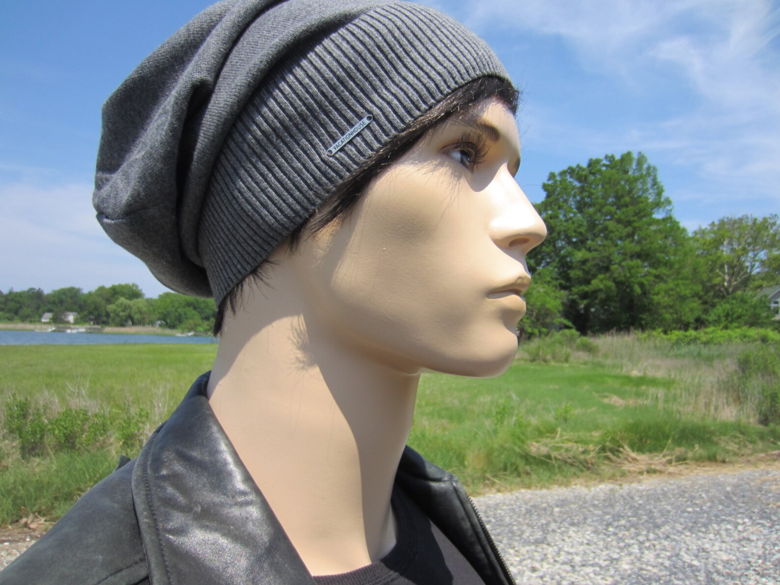 Basic Black Beanie No Words, Men's Lightweight Hats Summer Slouchy ...