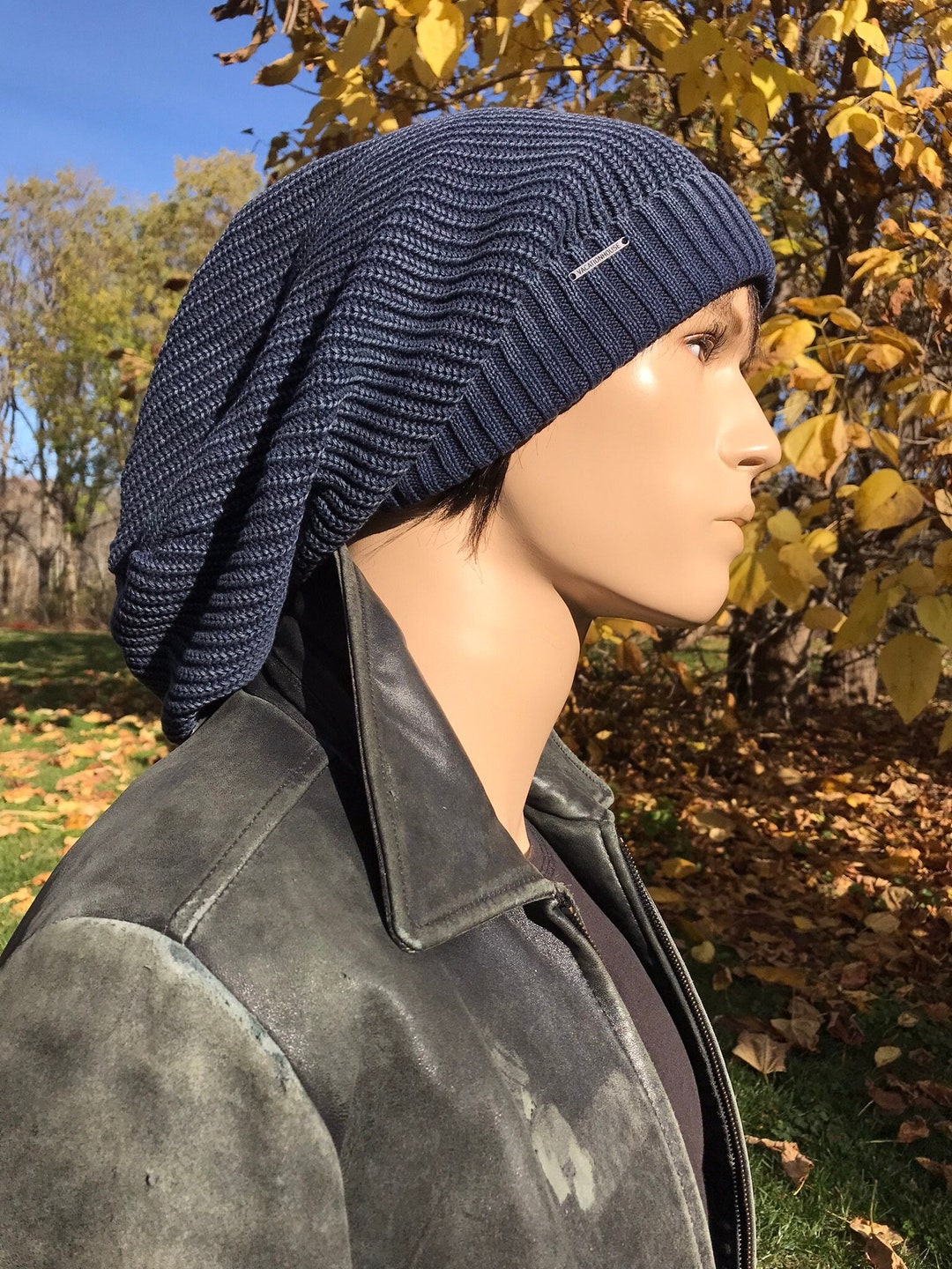 Acid Washed Denim Blue Tam Post Apocalyptic Clothing Oversized Slouch ...