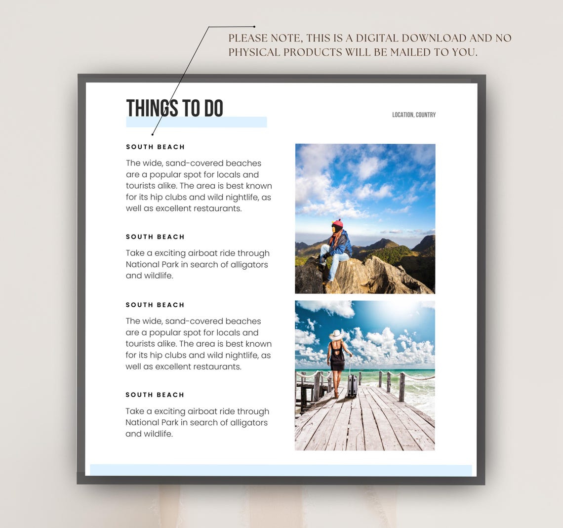 Travel Itinerary Guide Template | Editable Canva Travel Planner | Trip ...