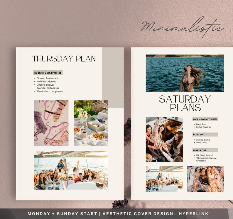 Bachelorette Party Guide | Editable Canva Weekend Itinerary | Bride ...