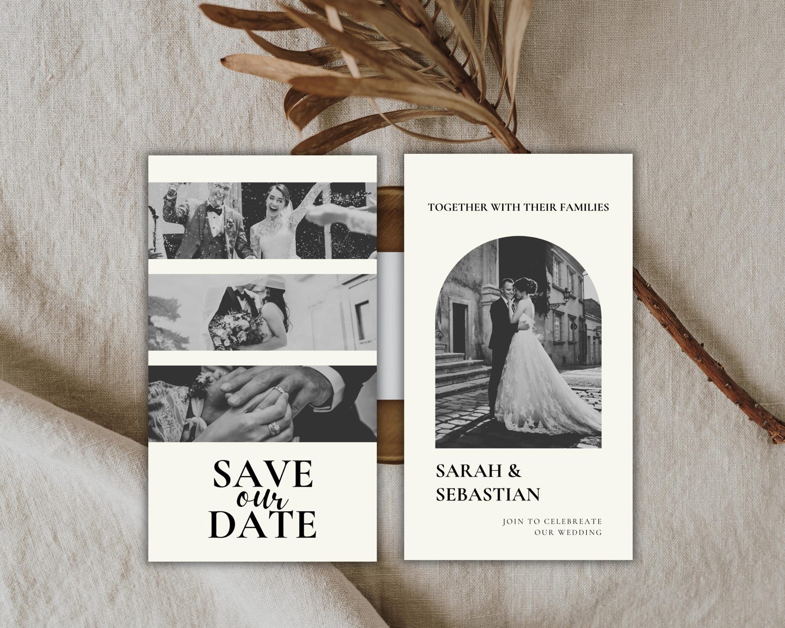 Animated Save the Date Template for Canva | Editable Wedding ...