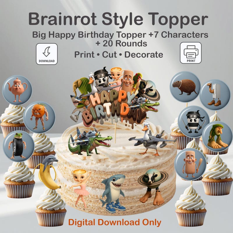 Printable Steal a Brainrot Roblox Papercraft - Etsy Canada