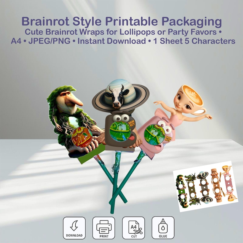 Brainrot Plantilla Papercraft - Etsy Canada