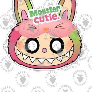 Labubu Style Printable Masks for Kids – Cute Party Masks | 3 A4 PDF ...