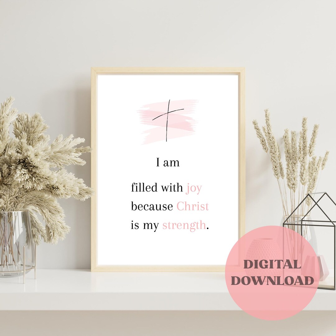 Digital Download Christian Wall Art Printable Wall Art Christ is My ...