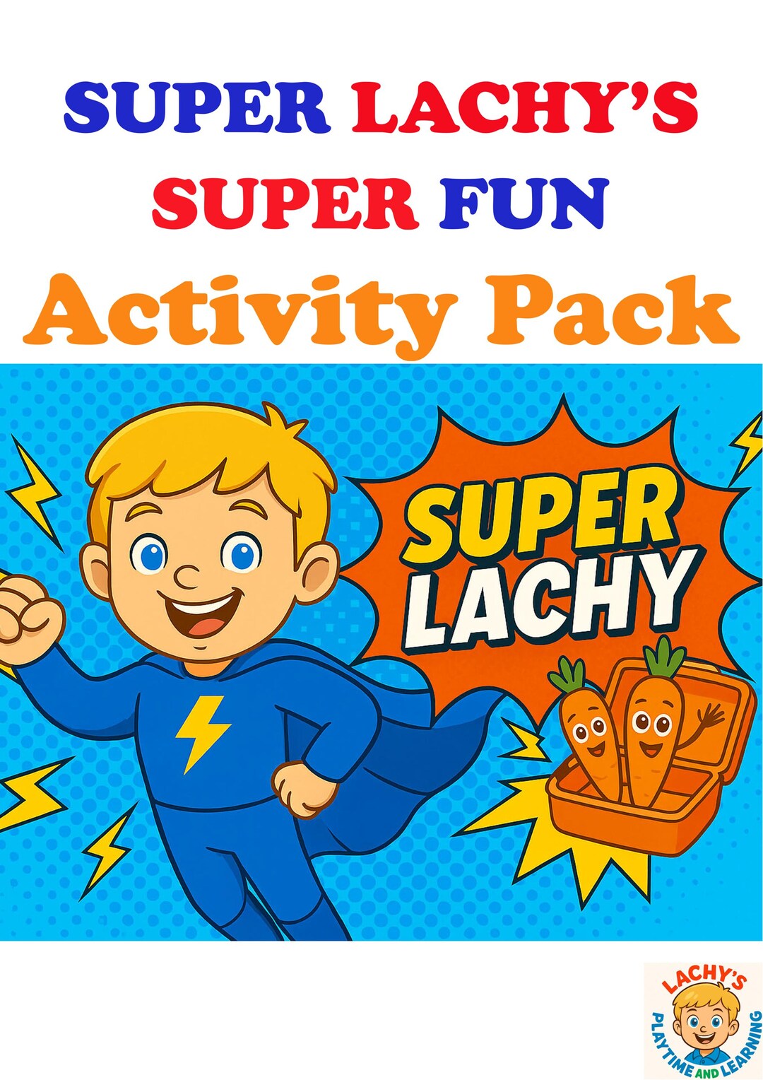 Super Lachy Activity Book: Superhero Games & Coloring Pages (printable ...