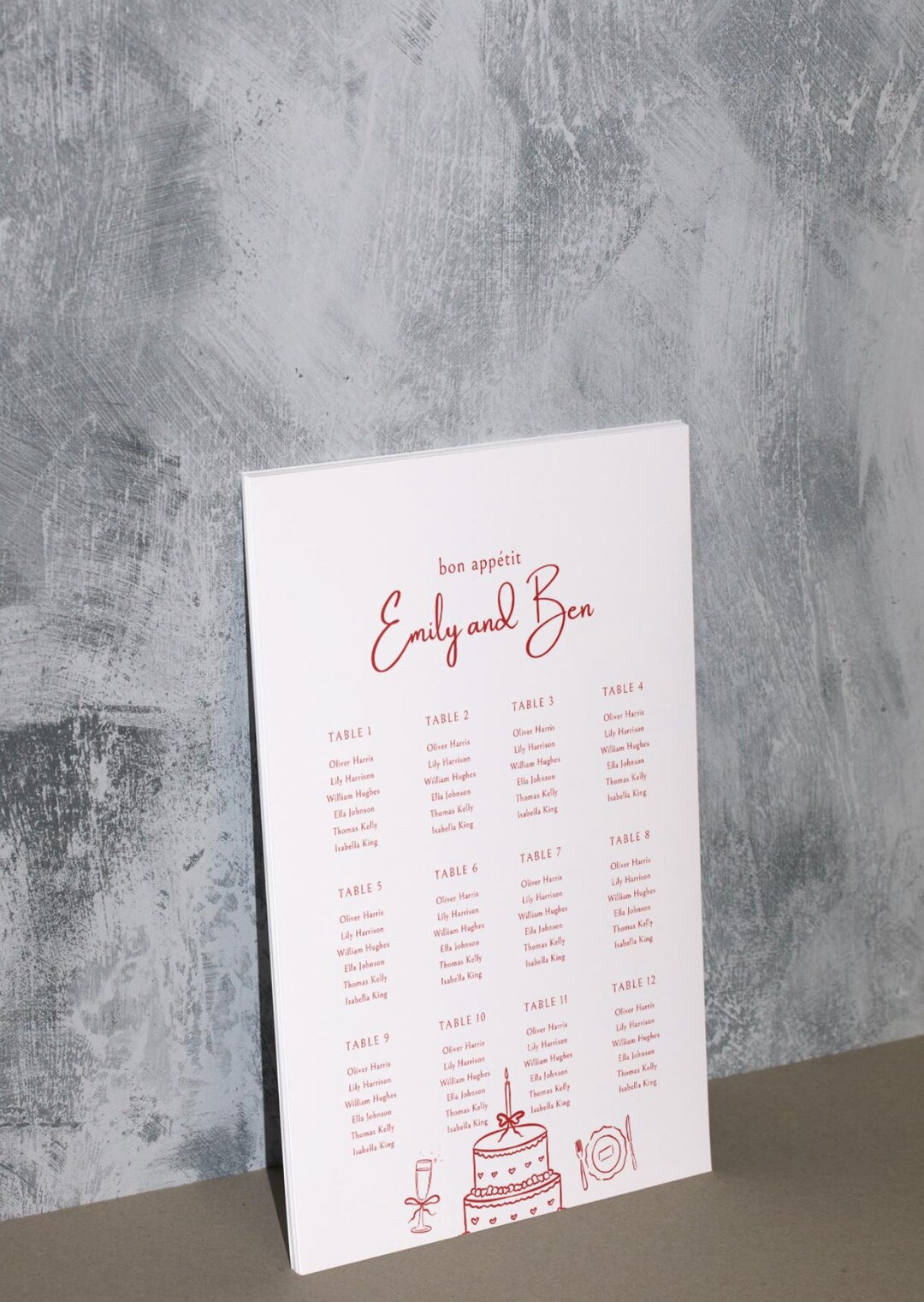 A2 Wedding Seating Chart | Instant Download | Canva Editable - Etsy