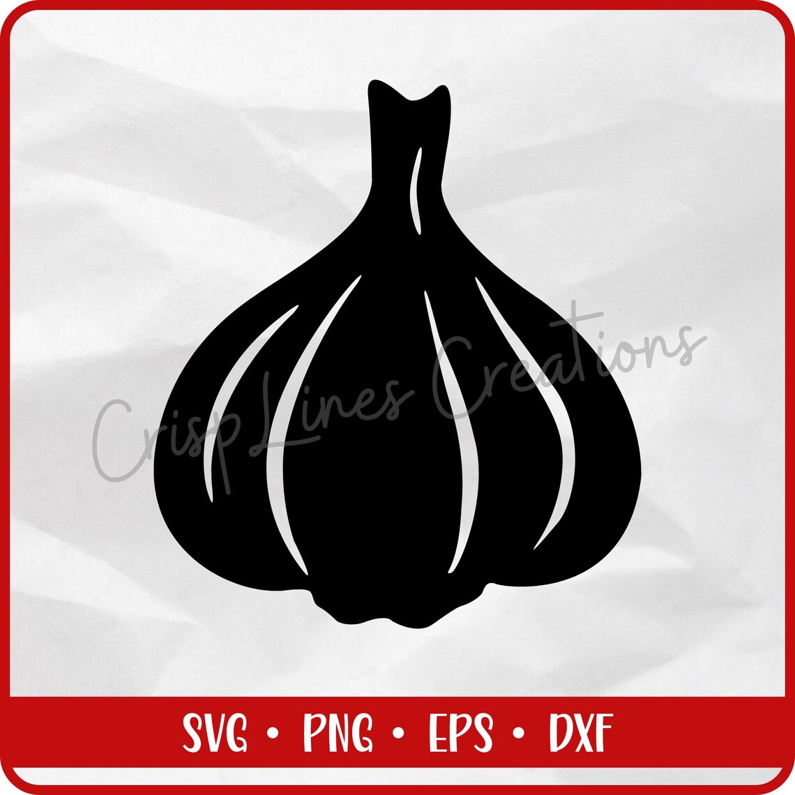 Garlic SVG | Vegetable Silhouette PNG Dxf EPS | Farmhouse Kitchen Label ...