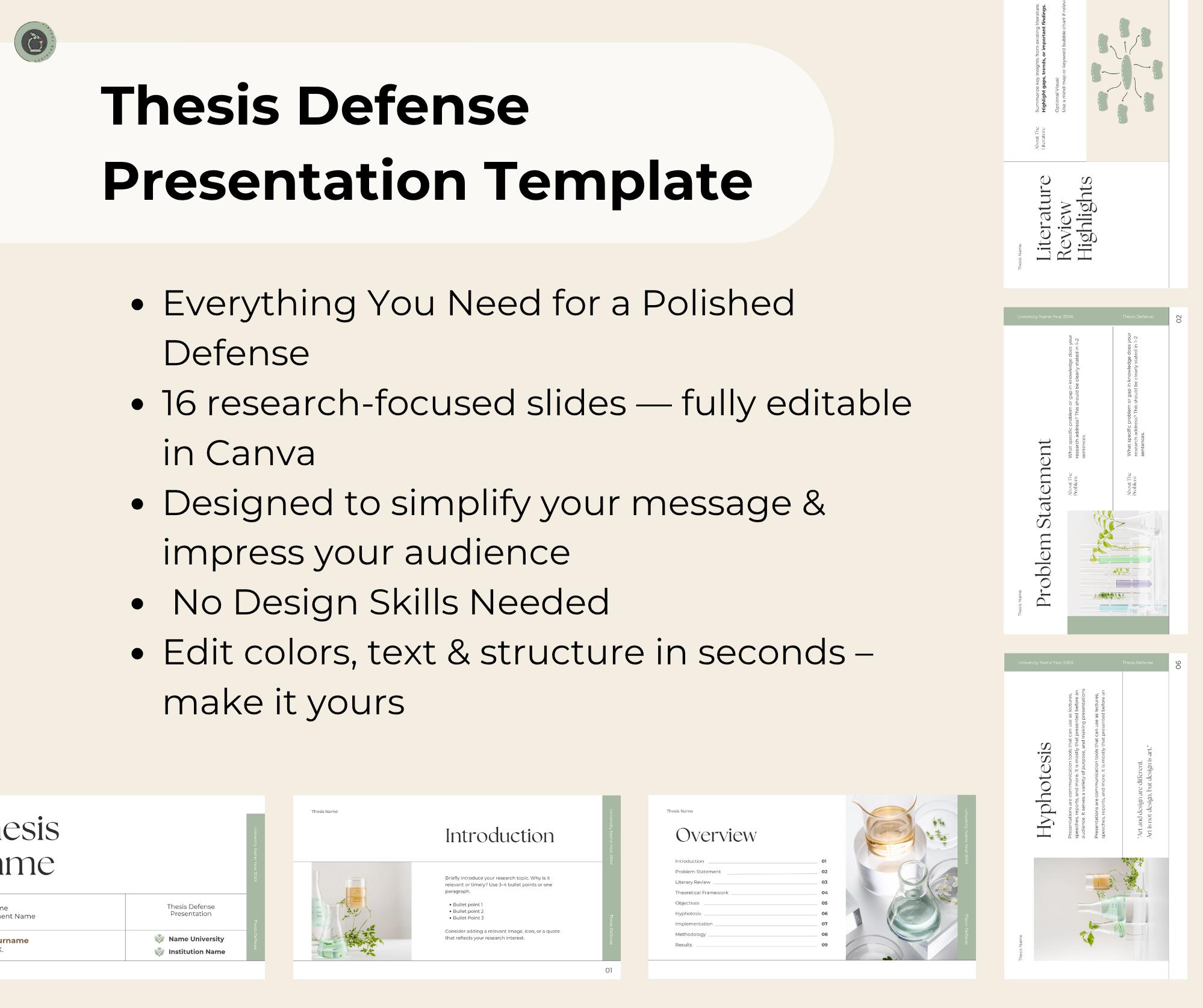Thesis Defense Powerpoint Template | Academic Research Template ...