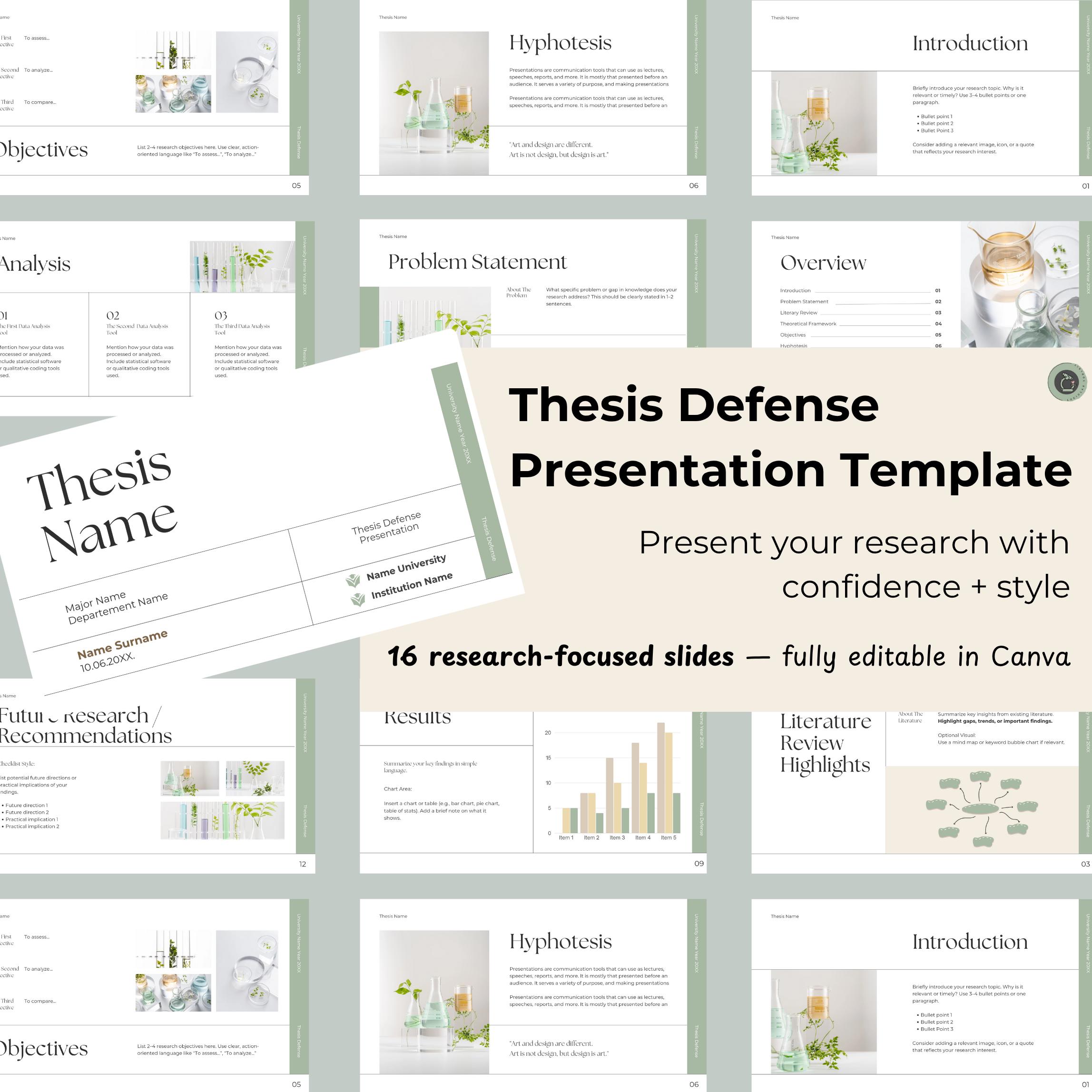 Thesis Defense Powerpoint Template | Academic Research Template ...