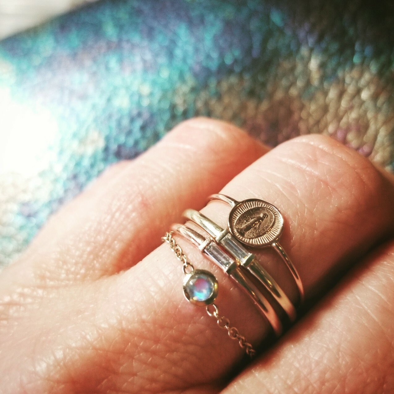 Gold Virgin Mary Ring Gold Miraculous Medal Ring 14K | Etsy