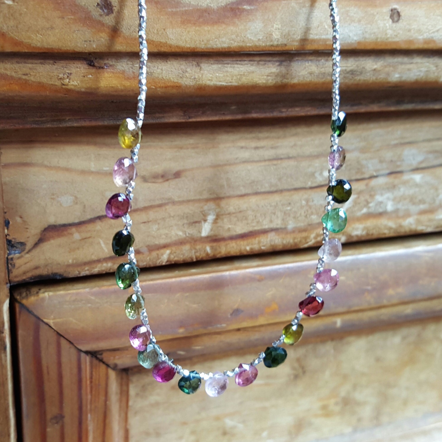 Tourmaline Necklace Watermelon Tourmaline Necklaces for - Etsy