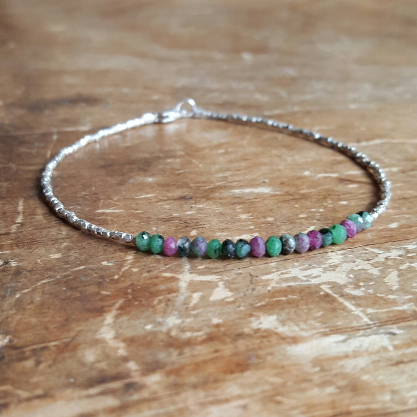 Ruby Zoisite Bracelet Ruby in Zoisite Bracelets Beaded - Etsy