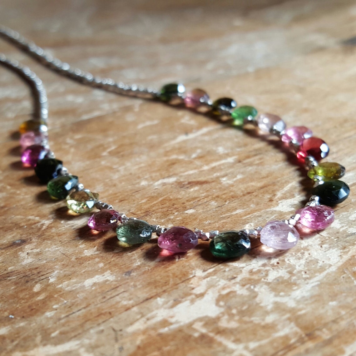 Tourmaline Necklace Watermelon Tourmaline Necklaces for - Etsy