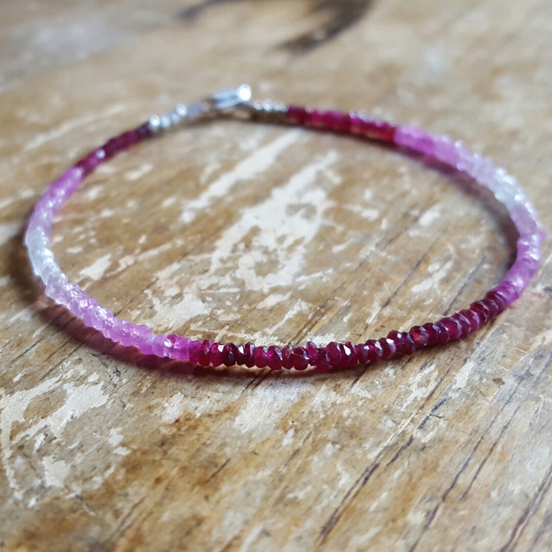 Ruby Bracelet, Ruby Bracelets for Women, July Birthstone Bracelet July ...