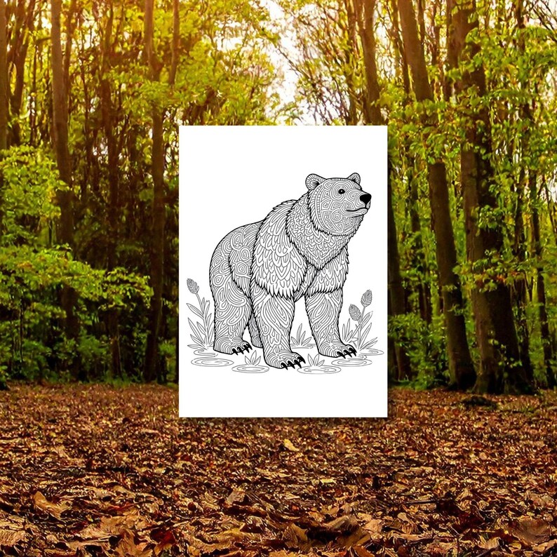 Wild Animals Mandala Coloring Pages: 25 Designs for Adults and Teens - Etsy