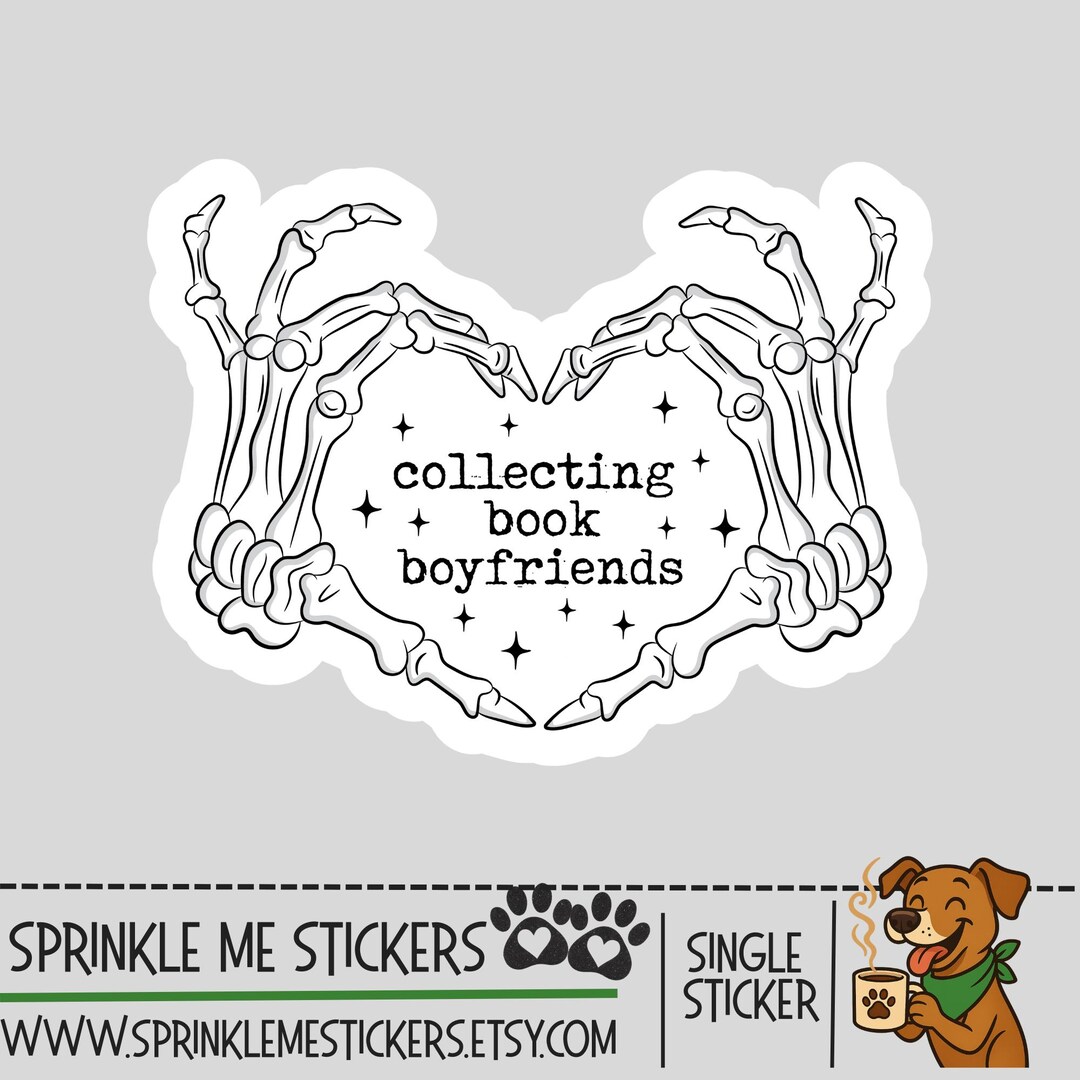 Collecting Book Boyfriends Sticker-laptop, Kindle Decal - Etsy