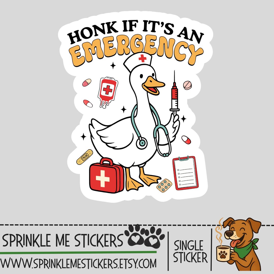 Doctor OR Nurse Silly Goose Sticker-vinyl Decal - Etsy