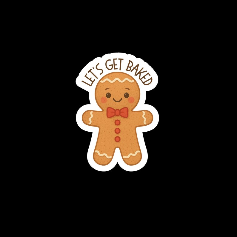 Gingerbread Man Sticker: Vinyl Decal - Etsy