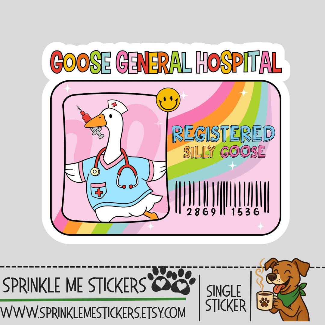 Silly Goose General Hospital Sticker-vinyl Decal - Etsy