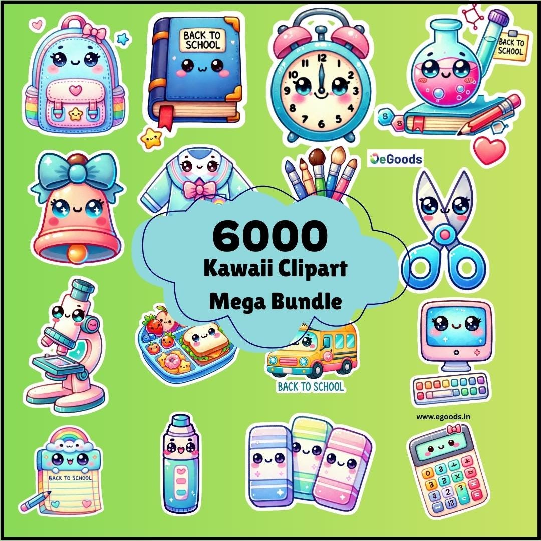 6000+ KAWAII CLIPART Collection, Cute PNG & Svg Designs for Crafts ...