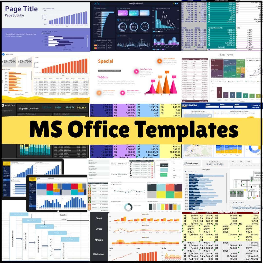 All-in-one MS OFFICE Templates Bundle – Editable Budget, Excel, Word ...