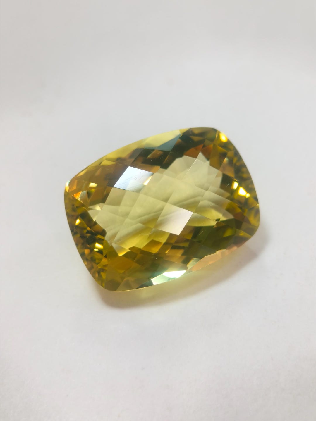 Natural Green Gold Lemon Quartz Gemstone | Faceted Crystal for Jewelry ...