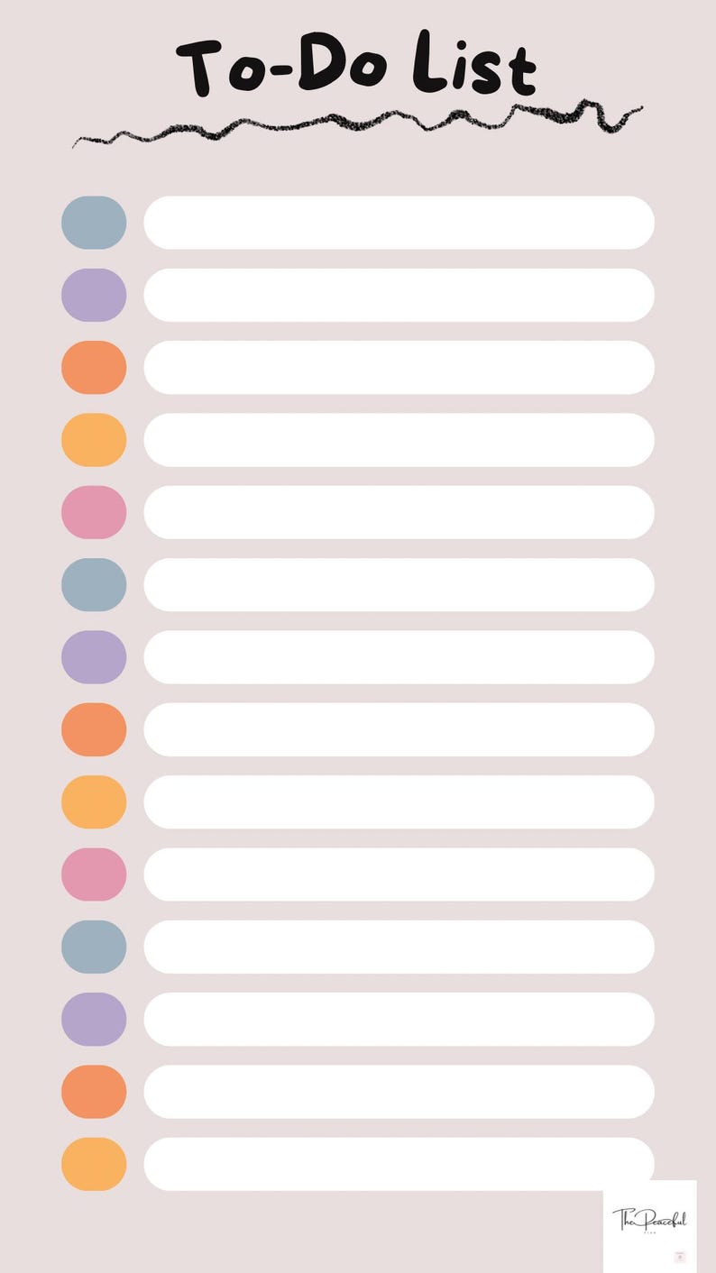 Printable To-do List | Minimalist Daily Planner Template | Task ...