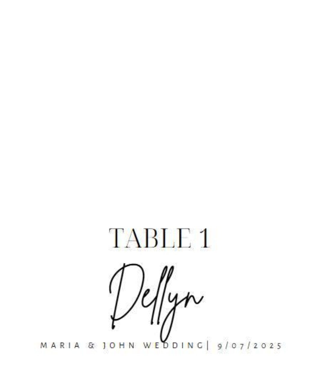 Editable Wedding Table Number & Place Card Template | Instant Download ...