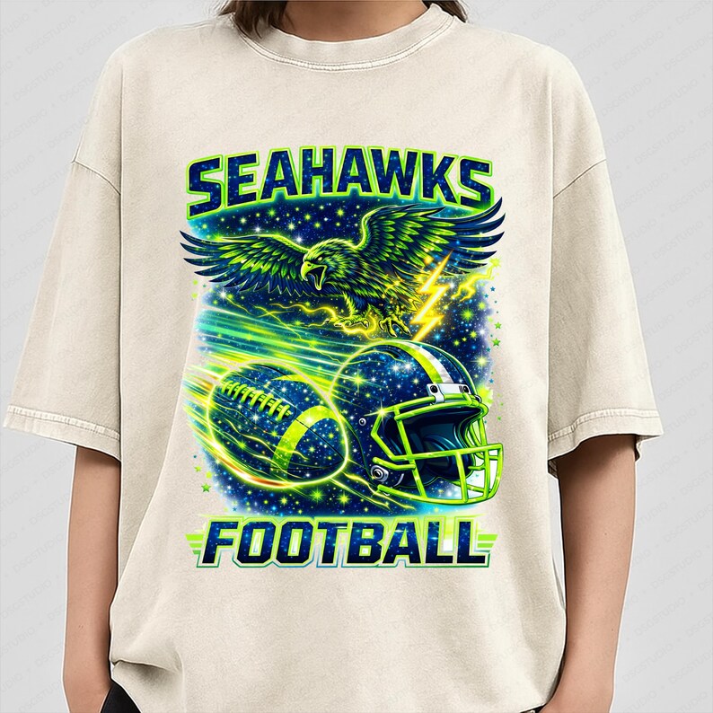Seahawks Football Sublimation PNG | Glitter Sports Design | Game Day ...