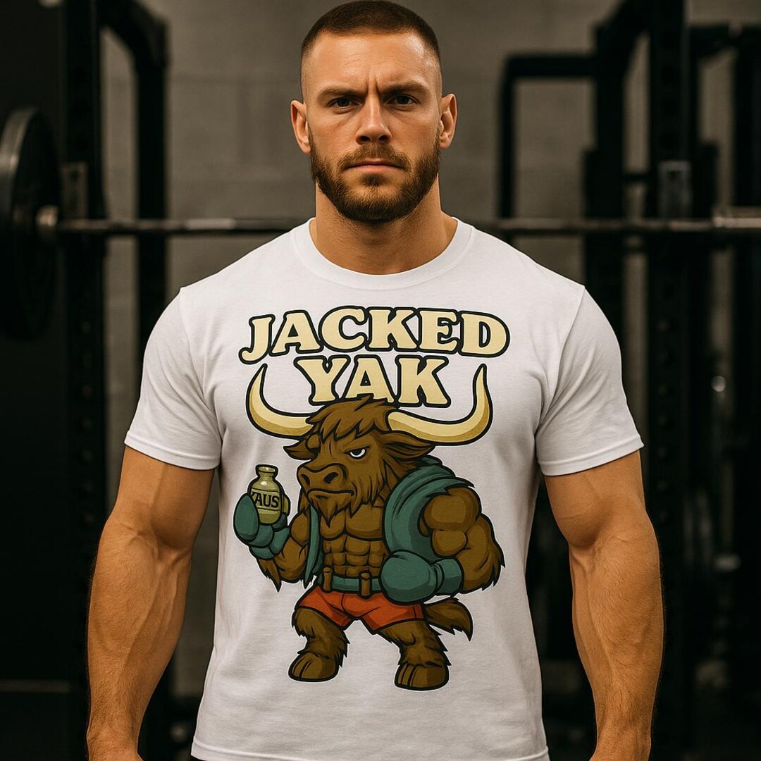 Jacked Yak Gym Meme T-shirt Funny Powerlifting Smelling Salts Shirt ...