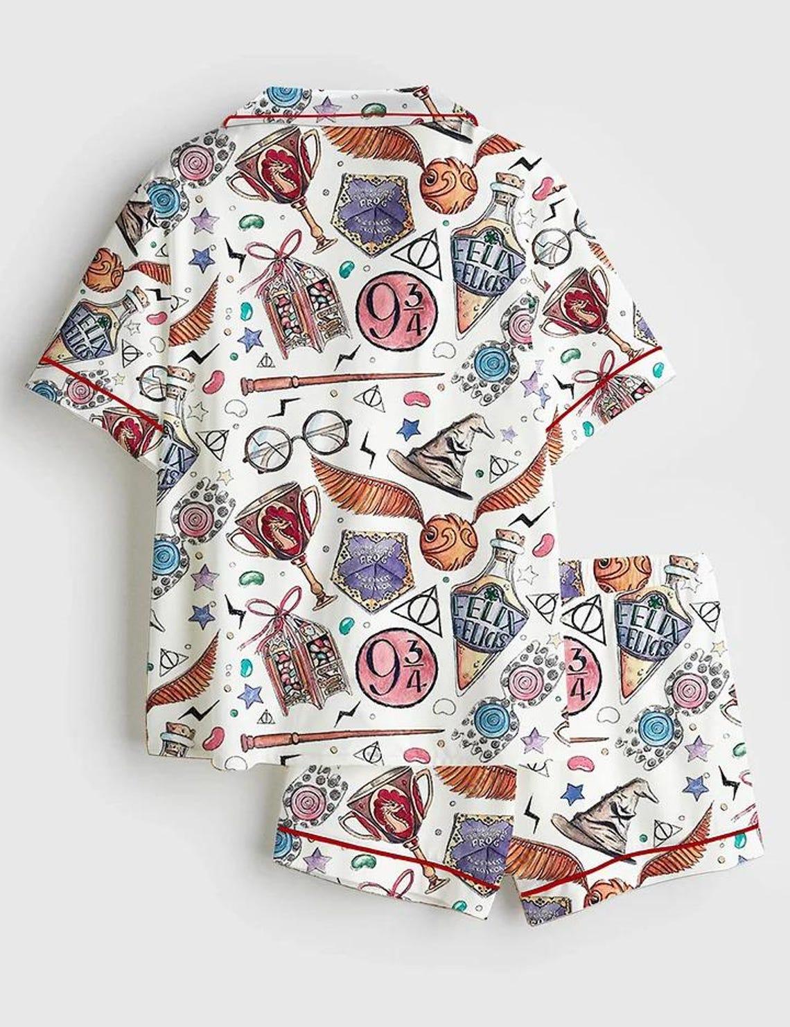 HP Wizard School Wizard Academy Magic School Satin Pajama Set, Wizard ...