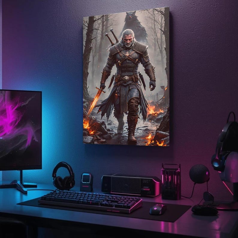 Geralt of Rivia Metal Poster - the Witcher Wall Art - Etsy