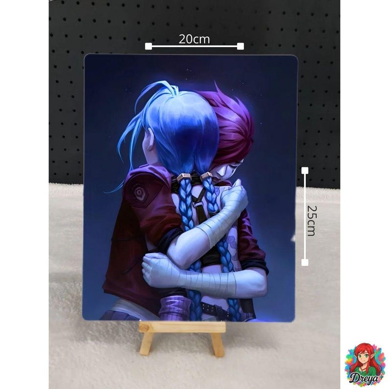 Jinx & Vi - Arcane League of Legends Metal Poster - Lamina in Alluminio ...