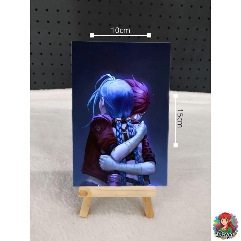 Jinx & Vi - Arcane League of Legends Metal Poster - Lamina in Alluminio ...