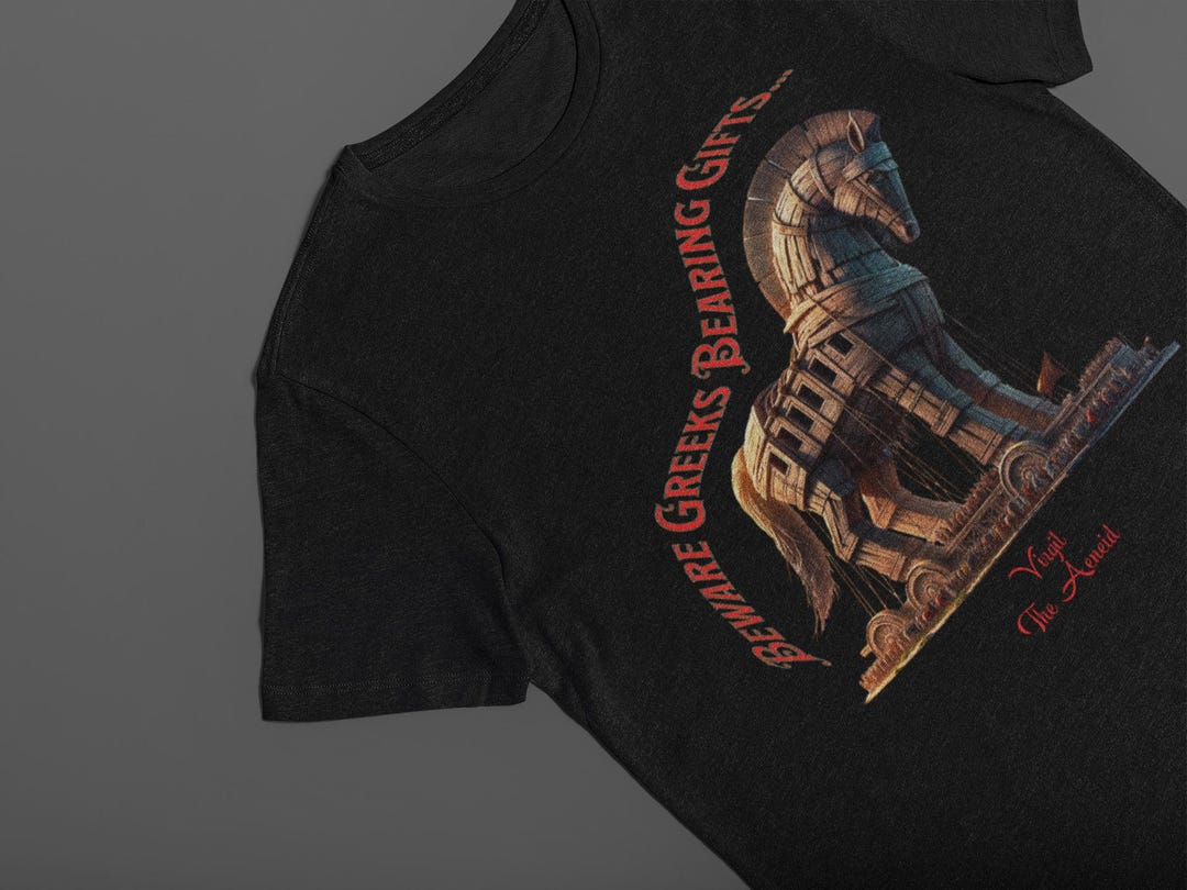 Trojan Horse T-shirt, Greek Mythology Tee, Beware Greeks Bearing Gifts ...