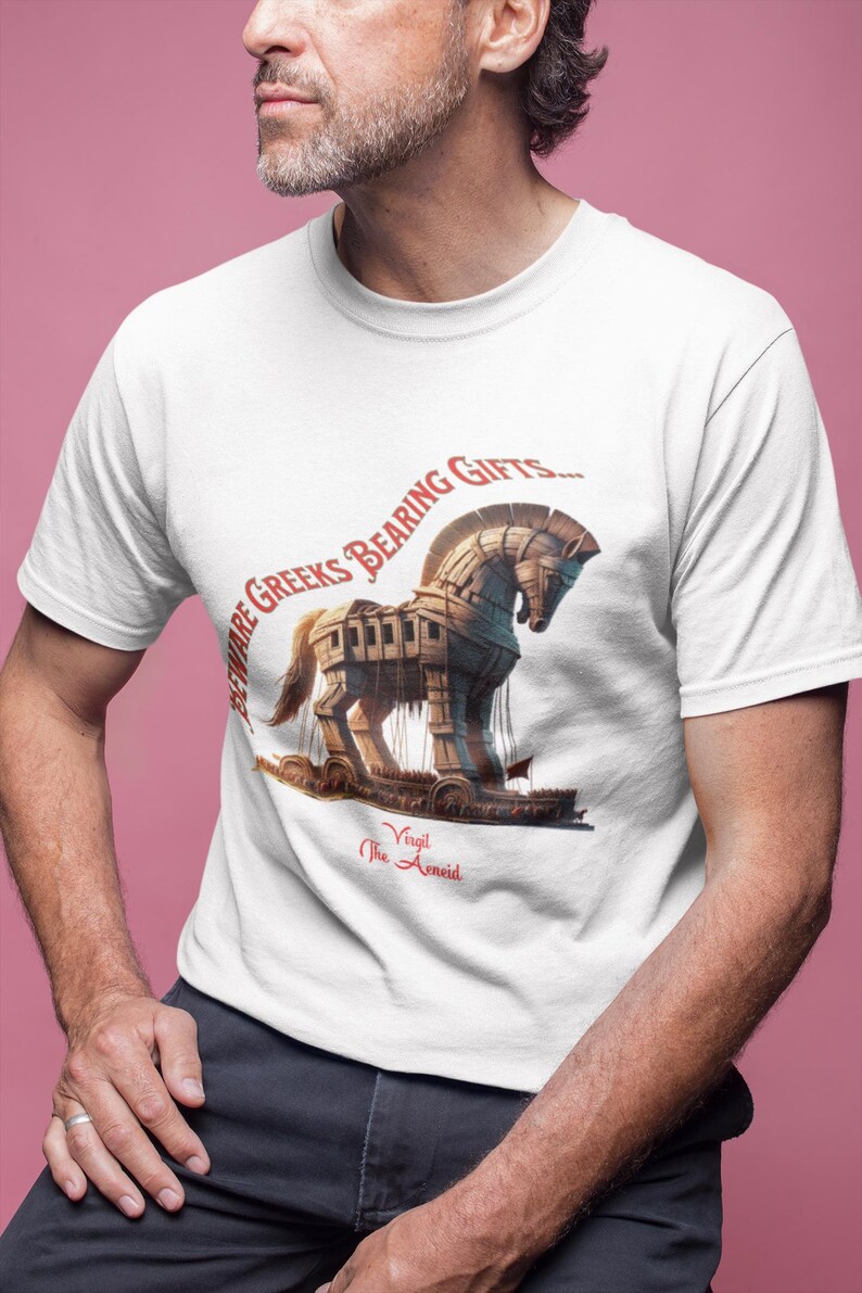 Trojan Horse T-shirt, Greek Mythology Tee, Beware Greeks Bearing Gifts ...